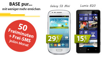 [LOGITEL] E-Plus BASE pur + Smartphone mit geringer Zuzahlung für nur 7 ...