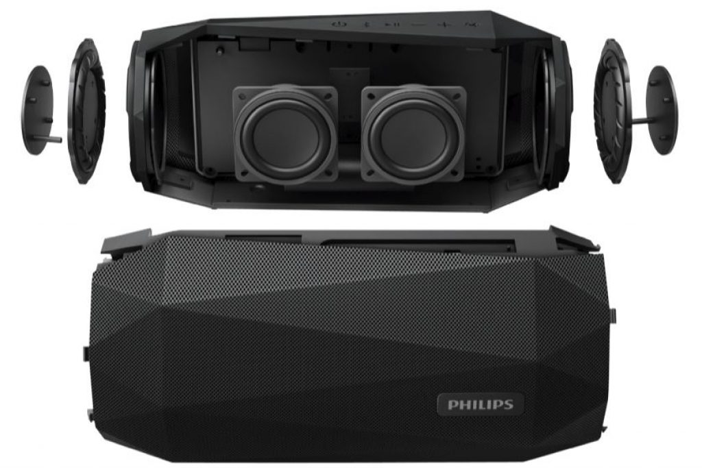 PHILIPS Shoqbox SB500B/00 Bluetooth Lautsprecher (30 Watt, Wasserfest ...