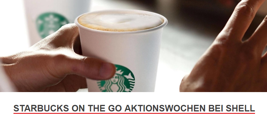 Bei Shell einen kostenfreien Starbucks Kaffee trinken - Snipz.de