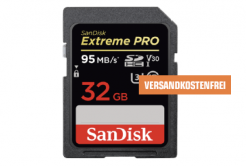 SANDISK Extreme PRO UHS-I SDHC Speicherkarte 32 GB für nur 11,- Euro bei Abholung im Markt ...