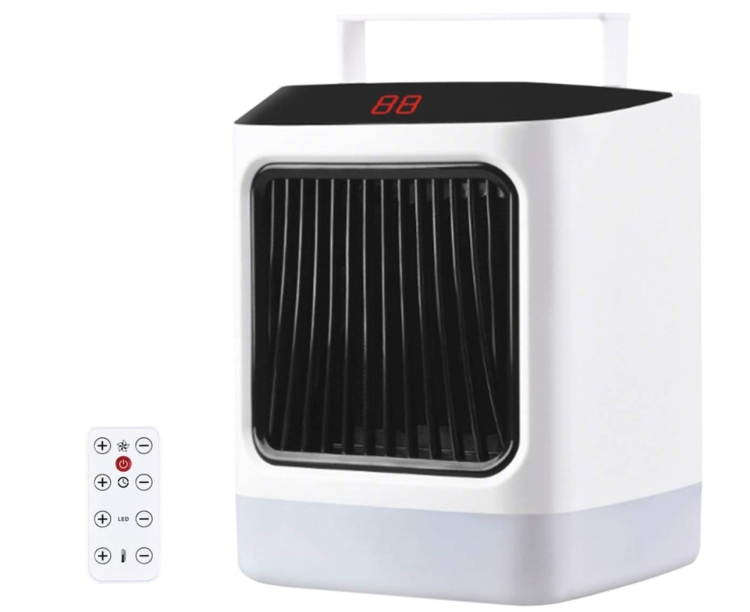 Honorall Elektrische Mini-Raumheizung mit Timer und Fernbedienung für ...